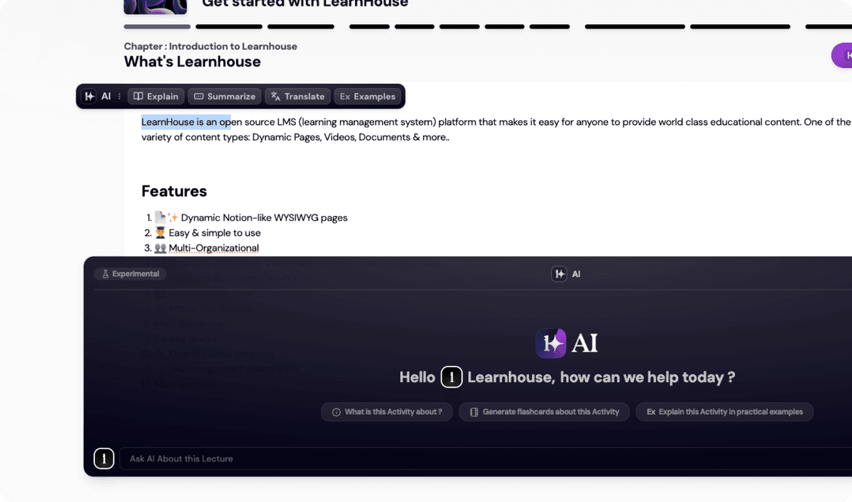 LearnHouse - The modern Open source learning platform for everyone.